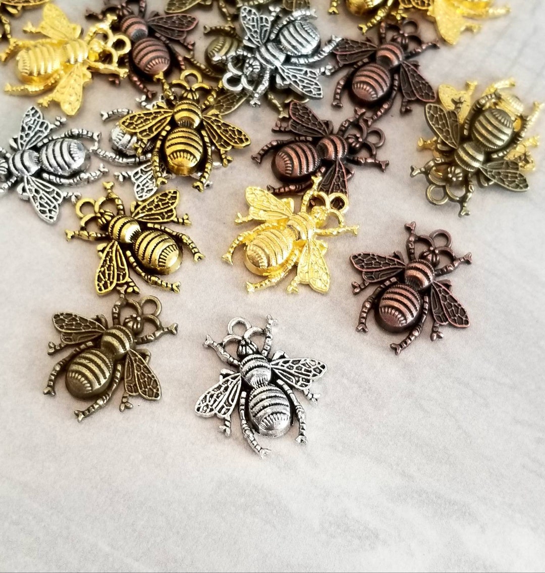Bee Charms Colorful Honeybee Charms Beekeeper Charms Insect Charms Bee ...