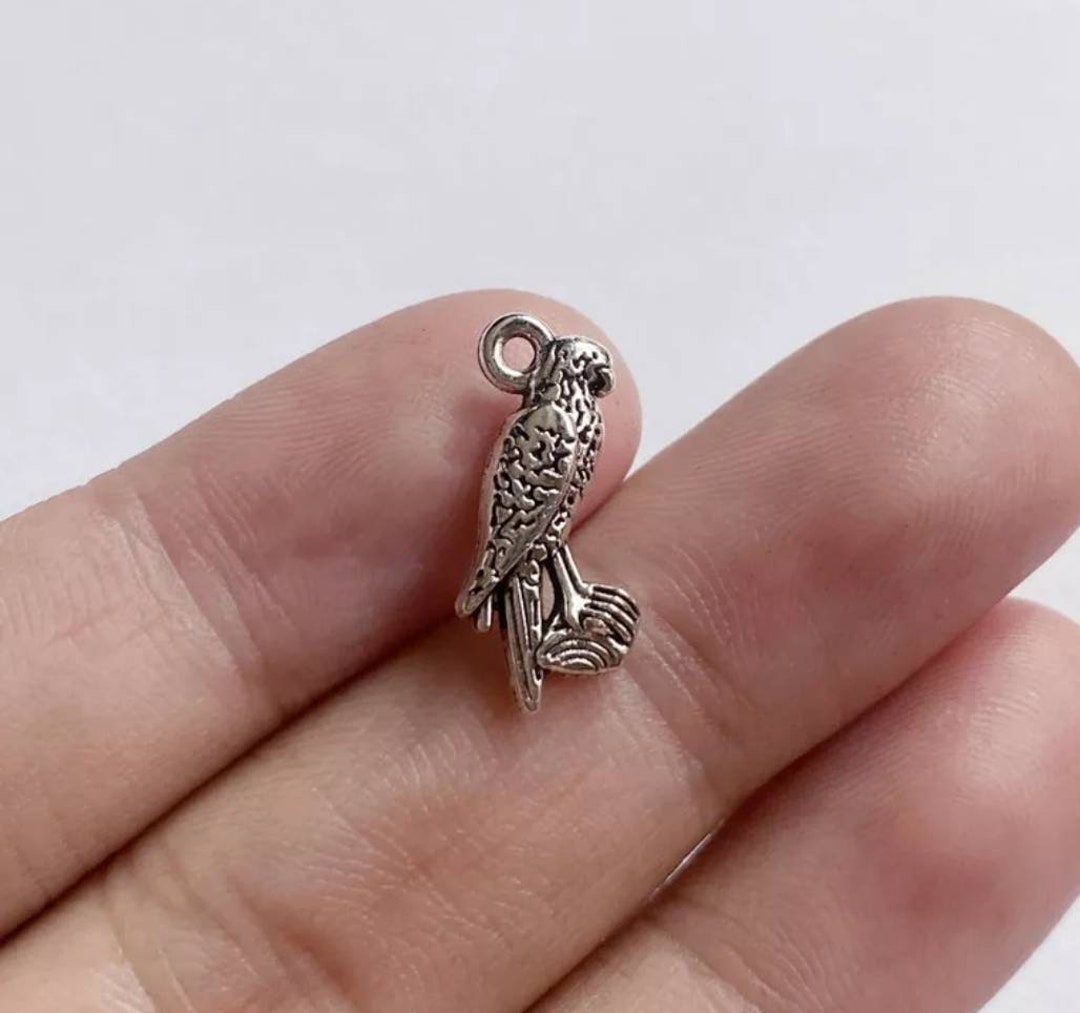 Parrot Charms 3D Little Tropical Bird Charms Small Double Sided Parrot ...