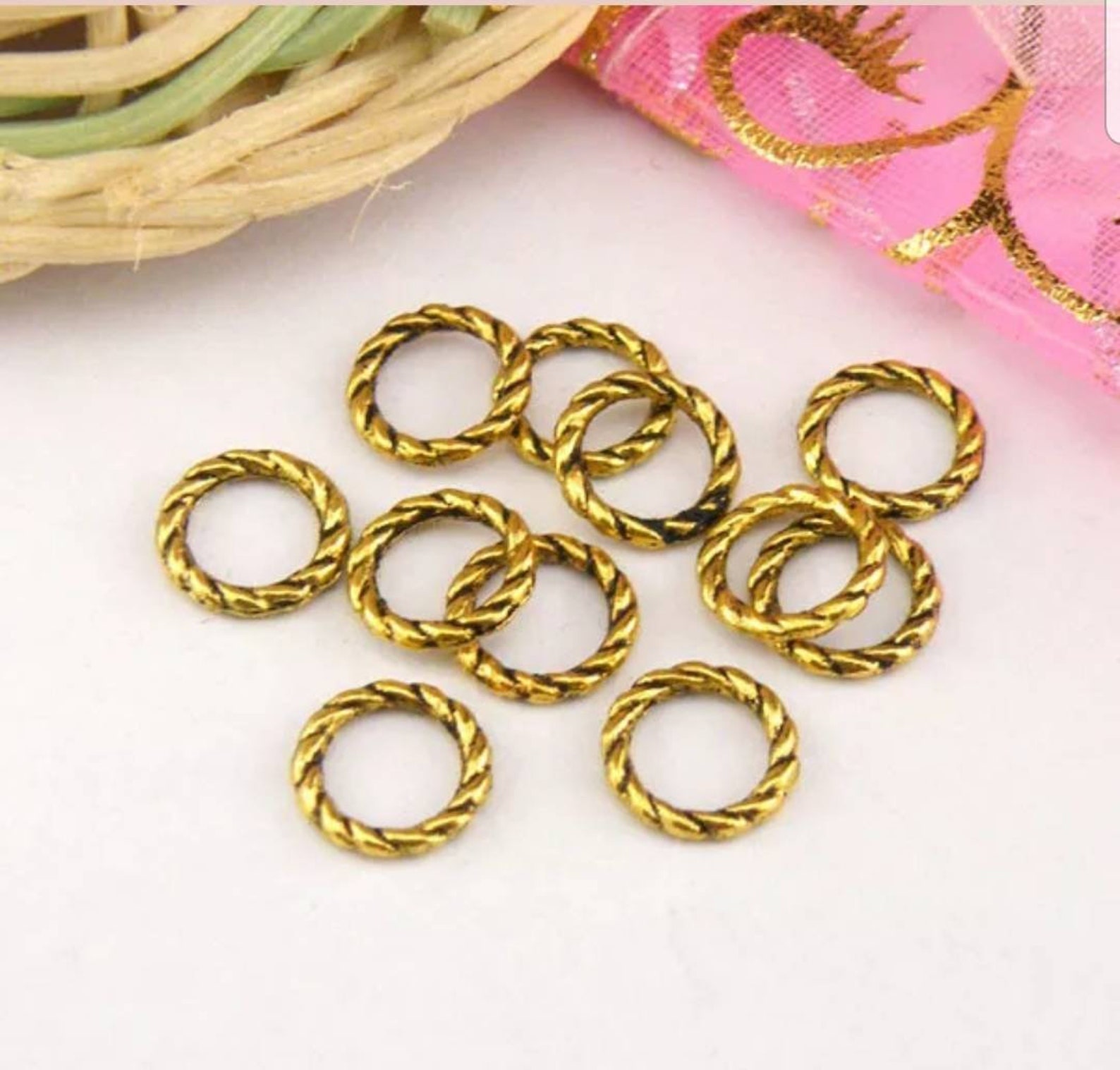 Twist Jump Rings Closed Rope Twisty Linking Rings Silver Gold - Etsy