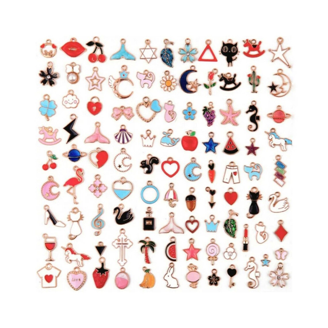 Enamel Charm Assortment Singles or Pairs Each Assortment Will - Etsy