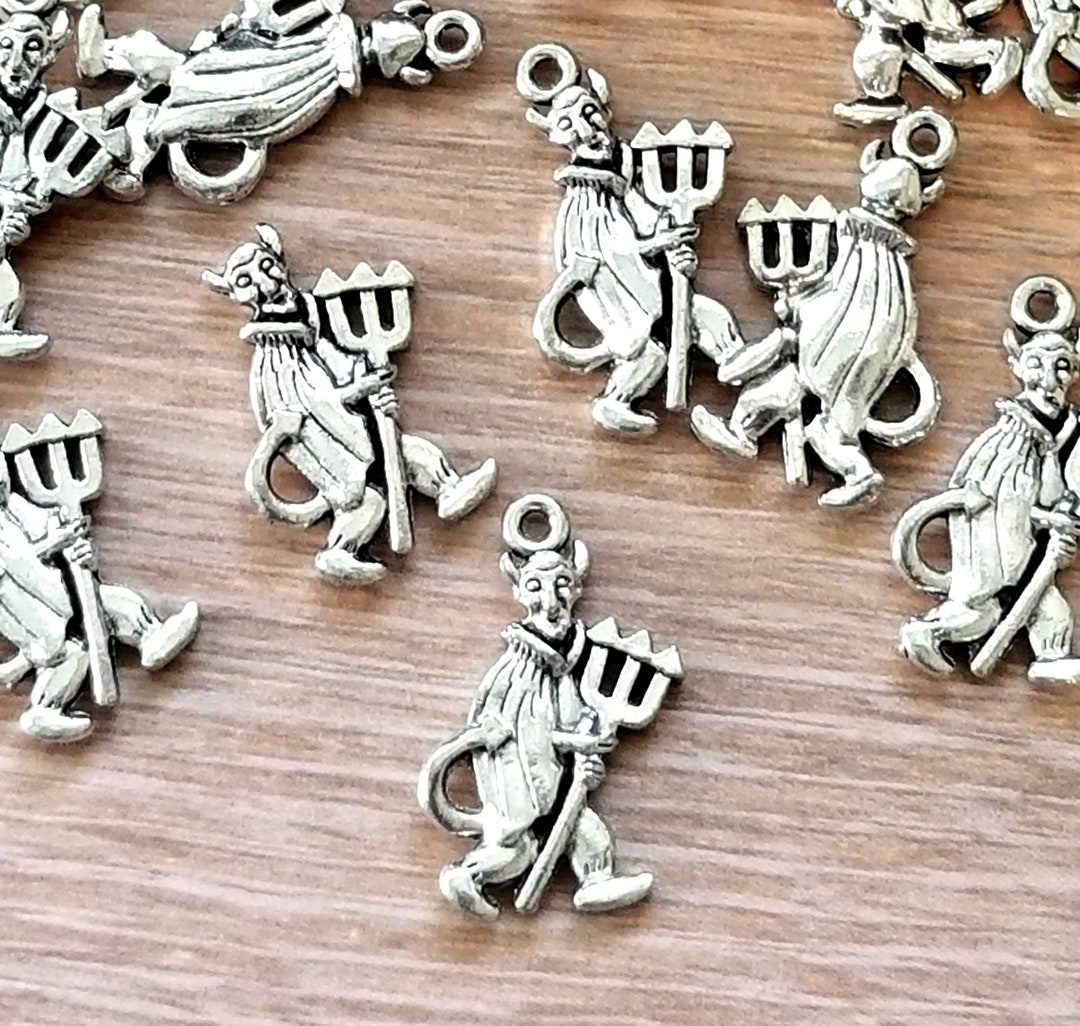 Oh You Little Devil! Devil Charms With Horns and Pitchforks Halloween ...