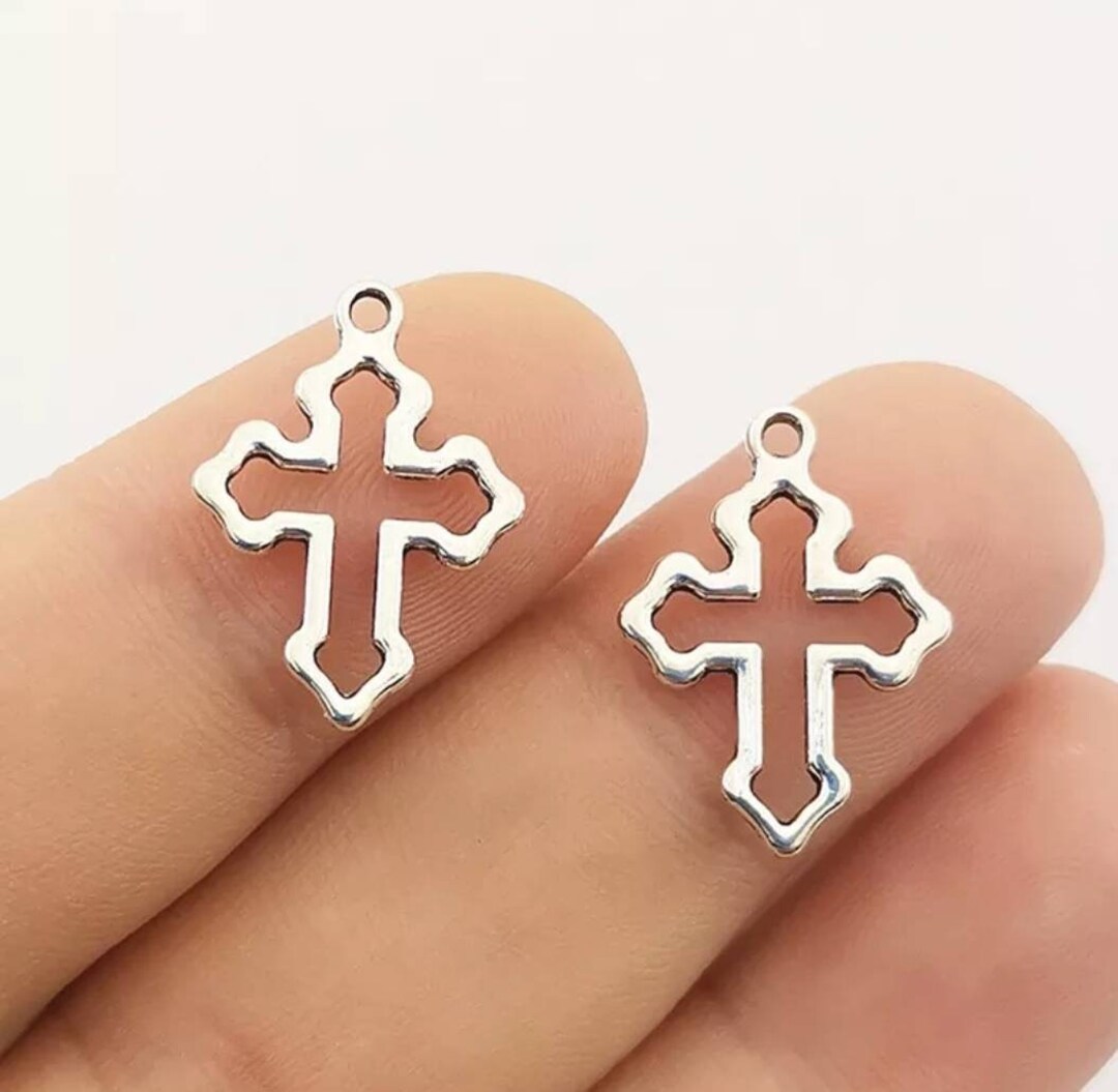 Small Open Cross Charms Gothic Cross Charms Religious Charms Rosary ...