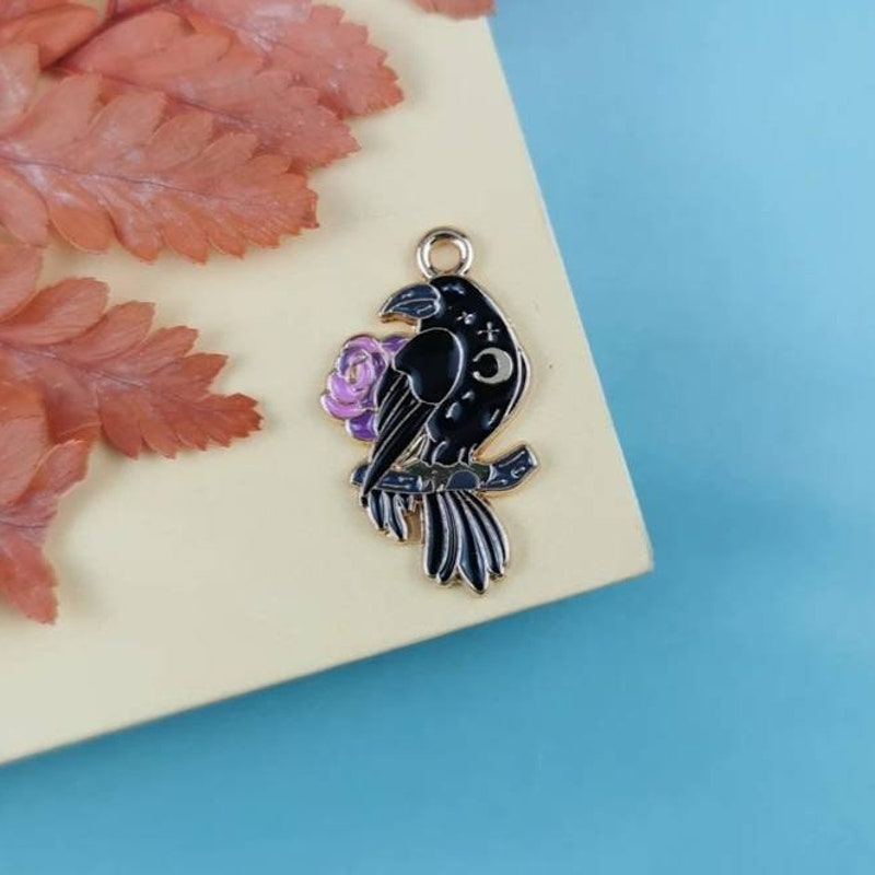 Crow Charm - Etsy