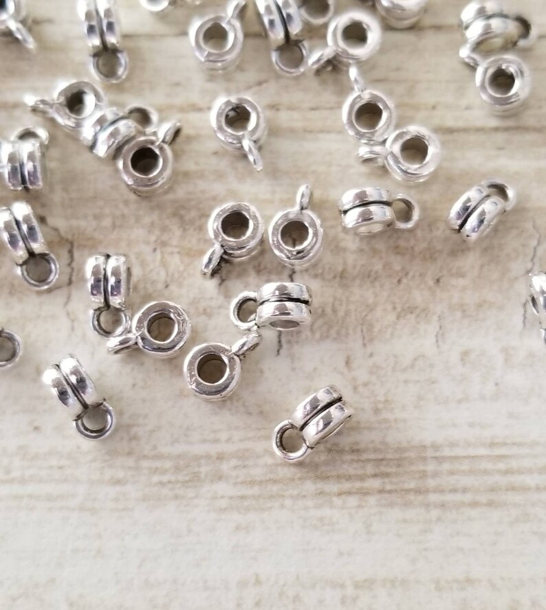 22 Tiny Bead Bails Mini Charm Holders for Beading Jewelry - Etsy
