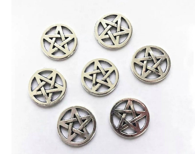 5 Color Pentacle Charms Set Wicca Nature Pagan Halloween Pentagram ...
