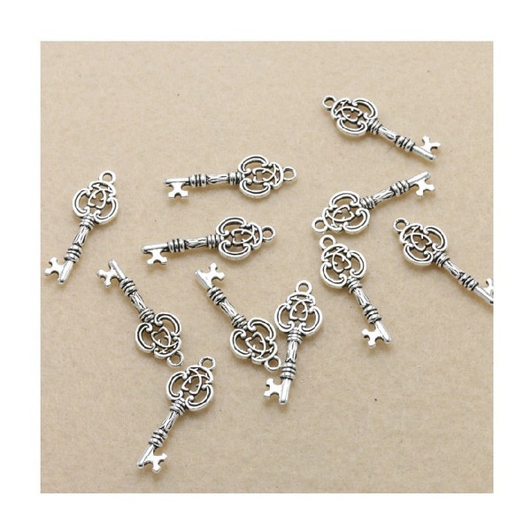 Small Key Charms - Etsy