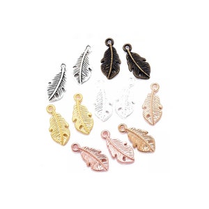 Mini Feather Charms Little Colorful Feathers Southwest Charms Feather ...
