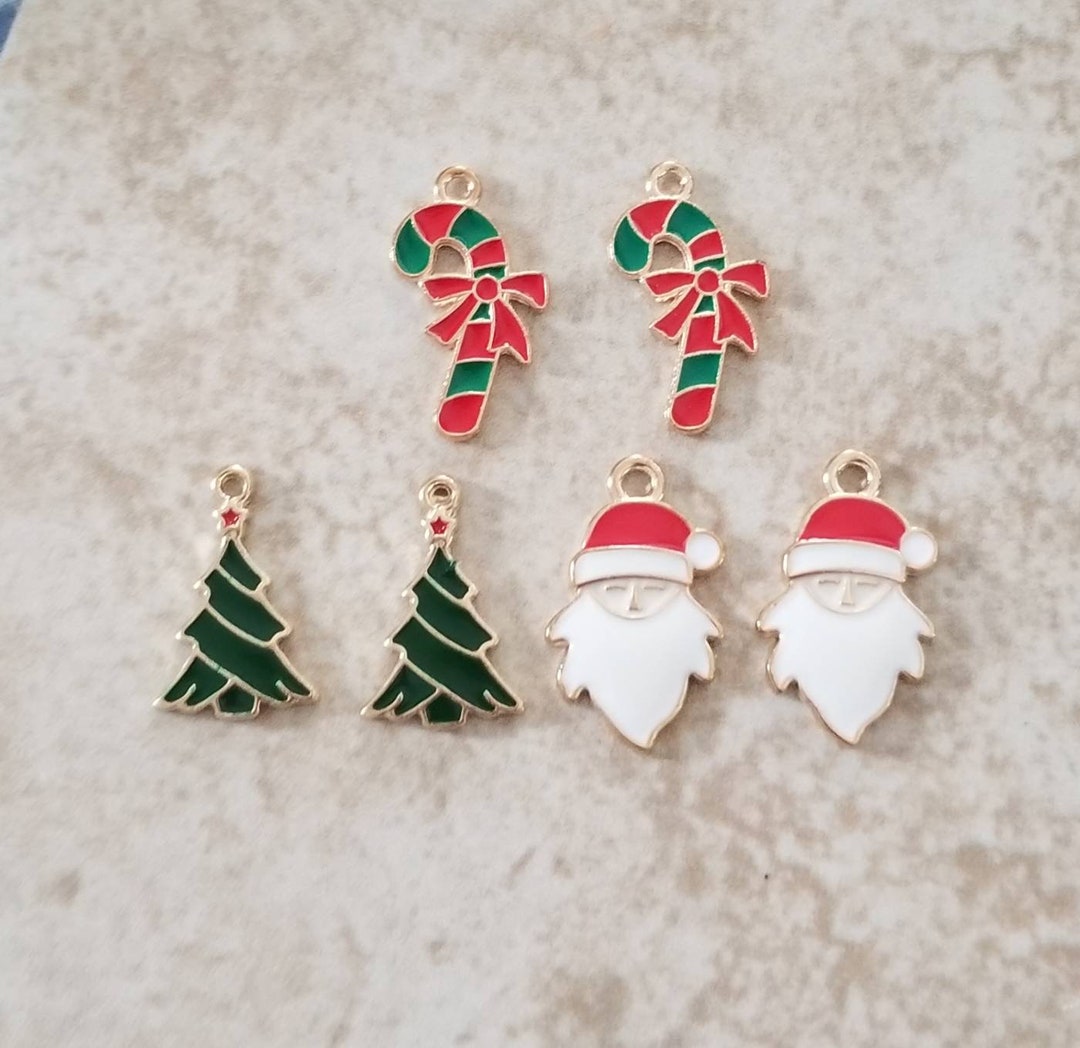 Enamel Christmas Charms Enamel Santa Claus Charms Enamel Christmas Tree ...