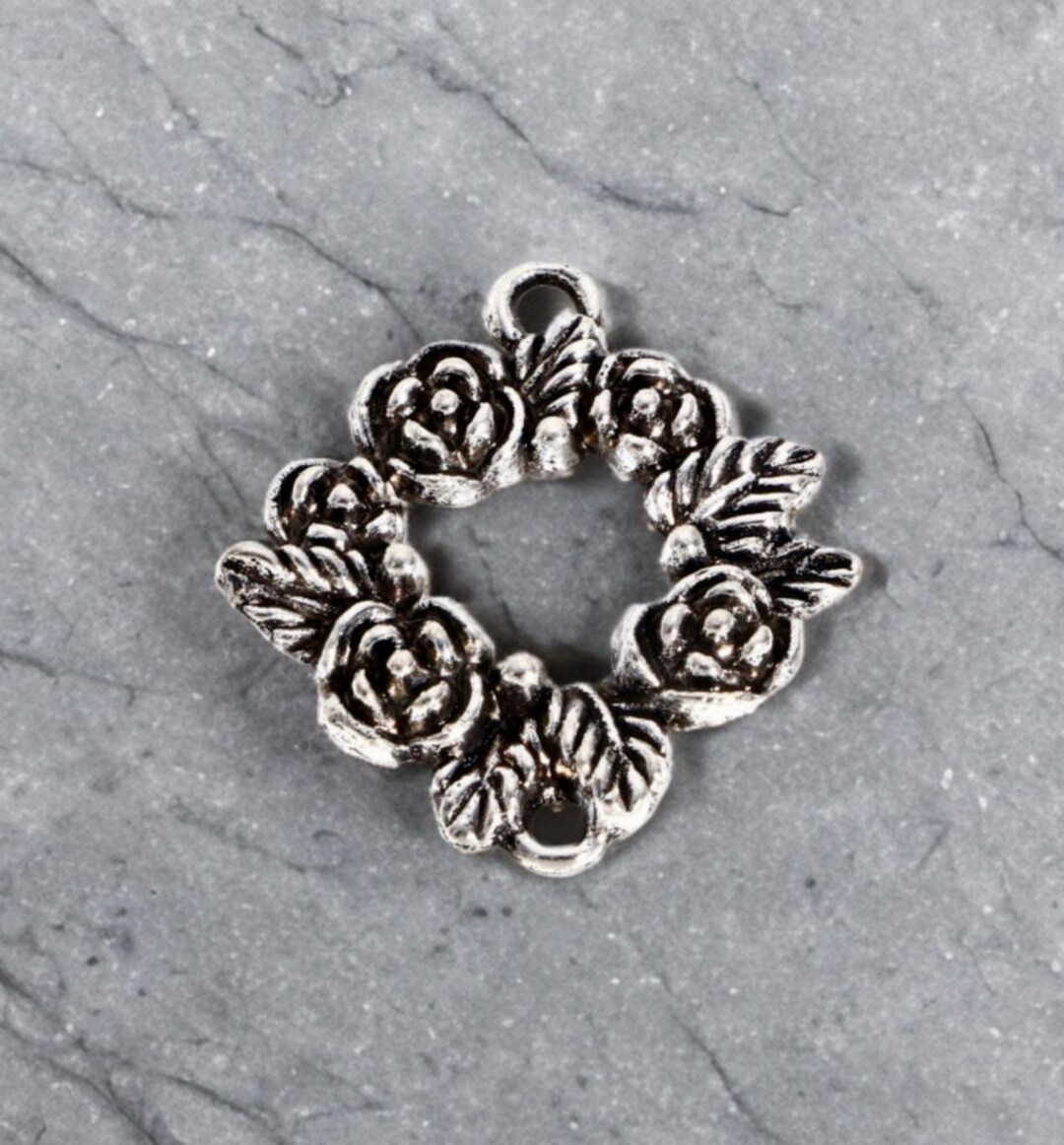 Rose Wreath Connectors Ring of Roses Flower Connectors Rose Connectors ...