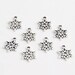 Mini Snowflake Charms Sweet Little Filigree Winter Snowflakes Silver ...
