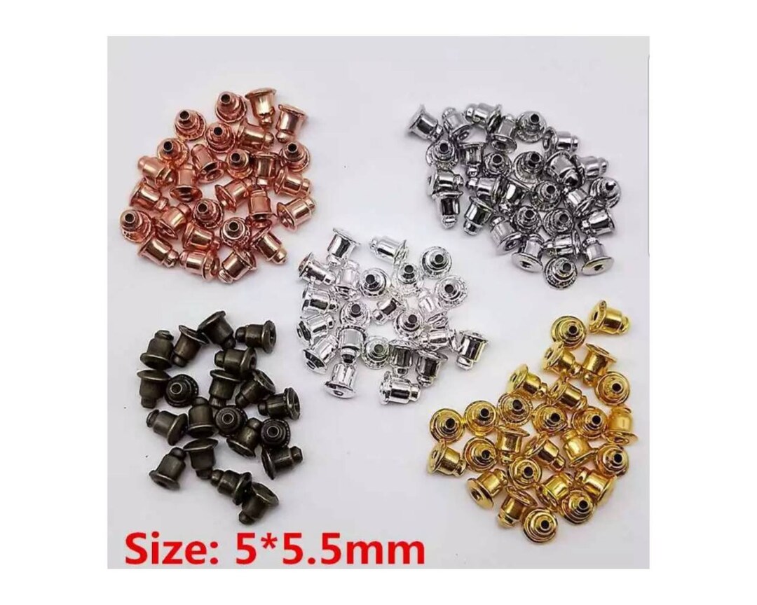 Earring Backs Bullet Replacement Ear Nuts Many Colors Earring Stoppers ...