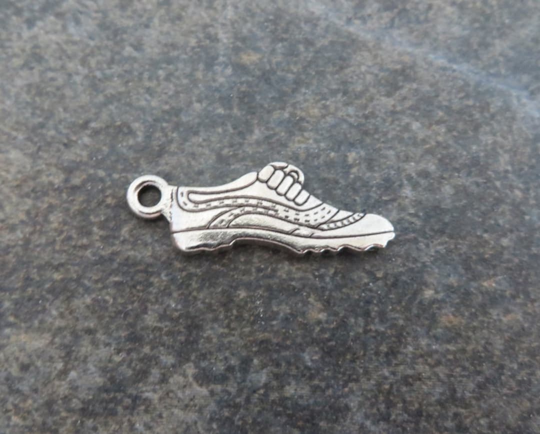 Running Shoe Charms Tennis Shoes Walking Sports Marathon Silver Tone ...
