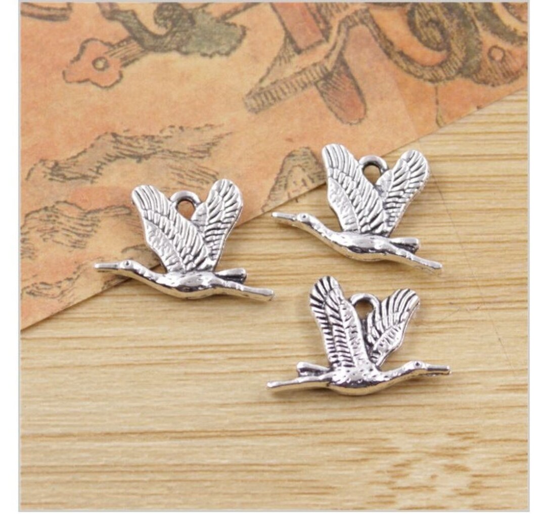 Wild Goose Chase Charms Ocean Bird Charms Goose Charms Crane Charms ...