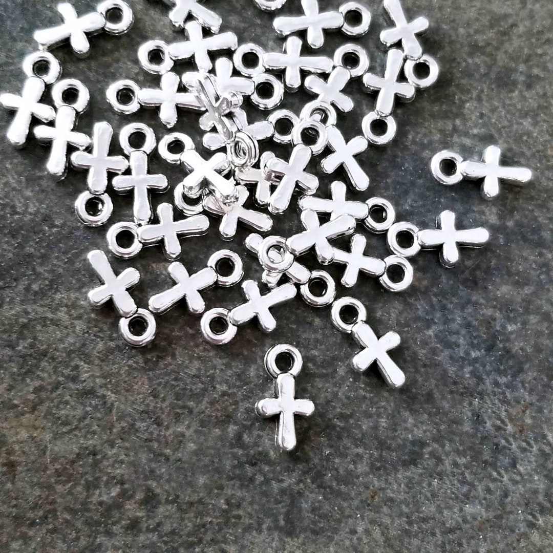 Teeny Tiny Cross Charms Mini Cross Charms Extremely Small Religious ...