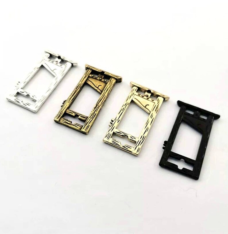 Guillotine Charms 4 Colors Goth Pendants Large Execution Charms ...