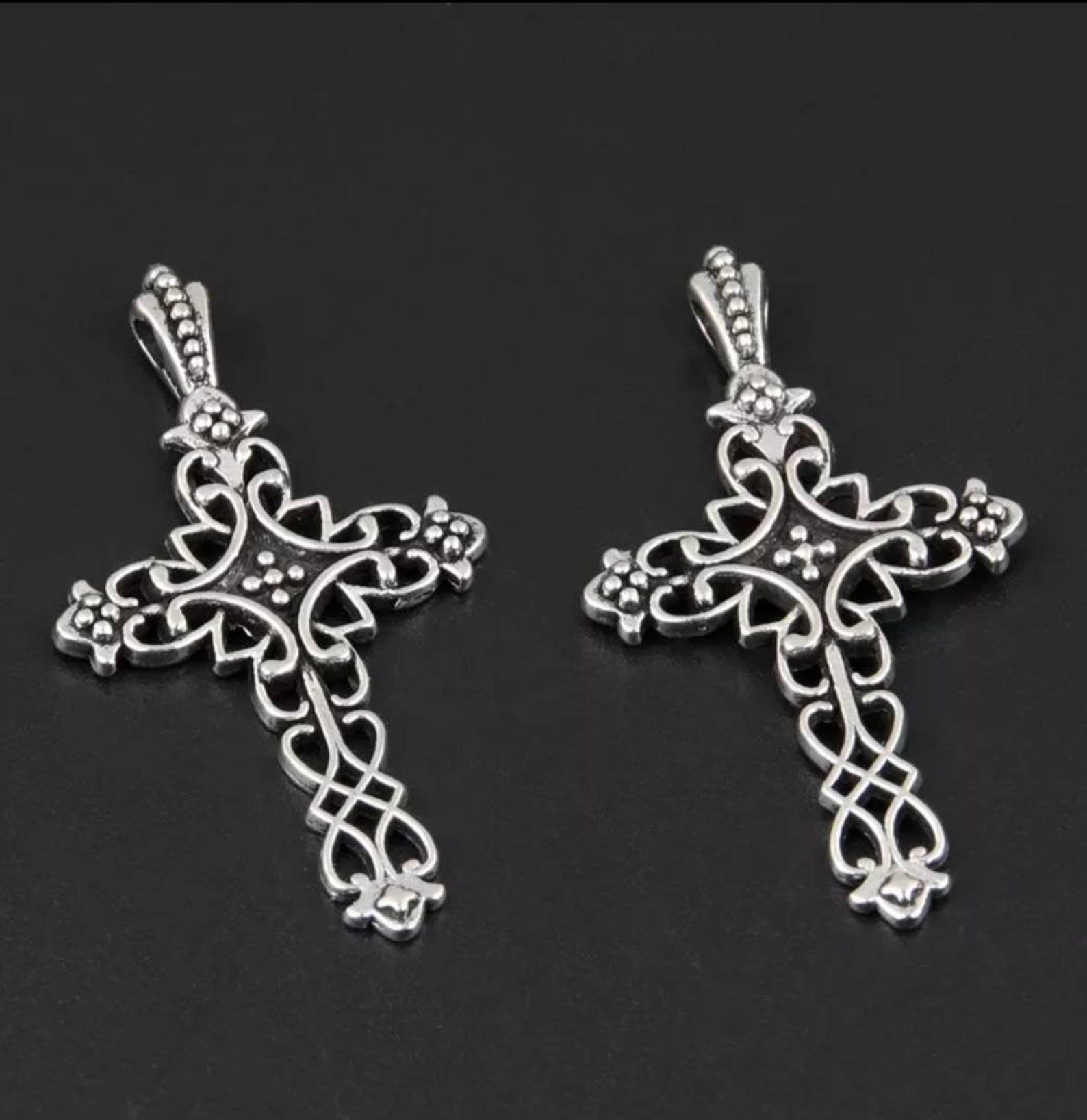 Beautiful Ornate Gothic Cross Pendants Filigree Silver Crosses - Etsy