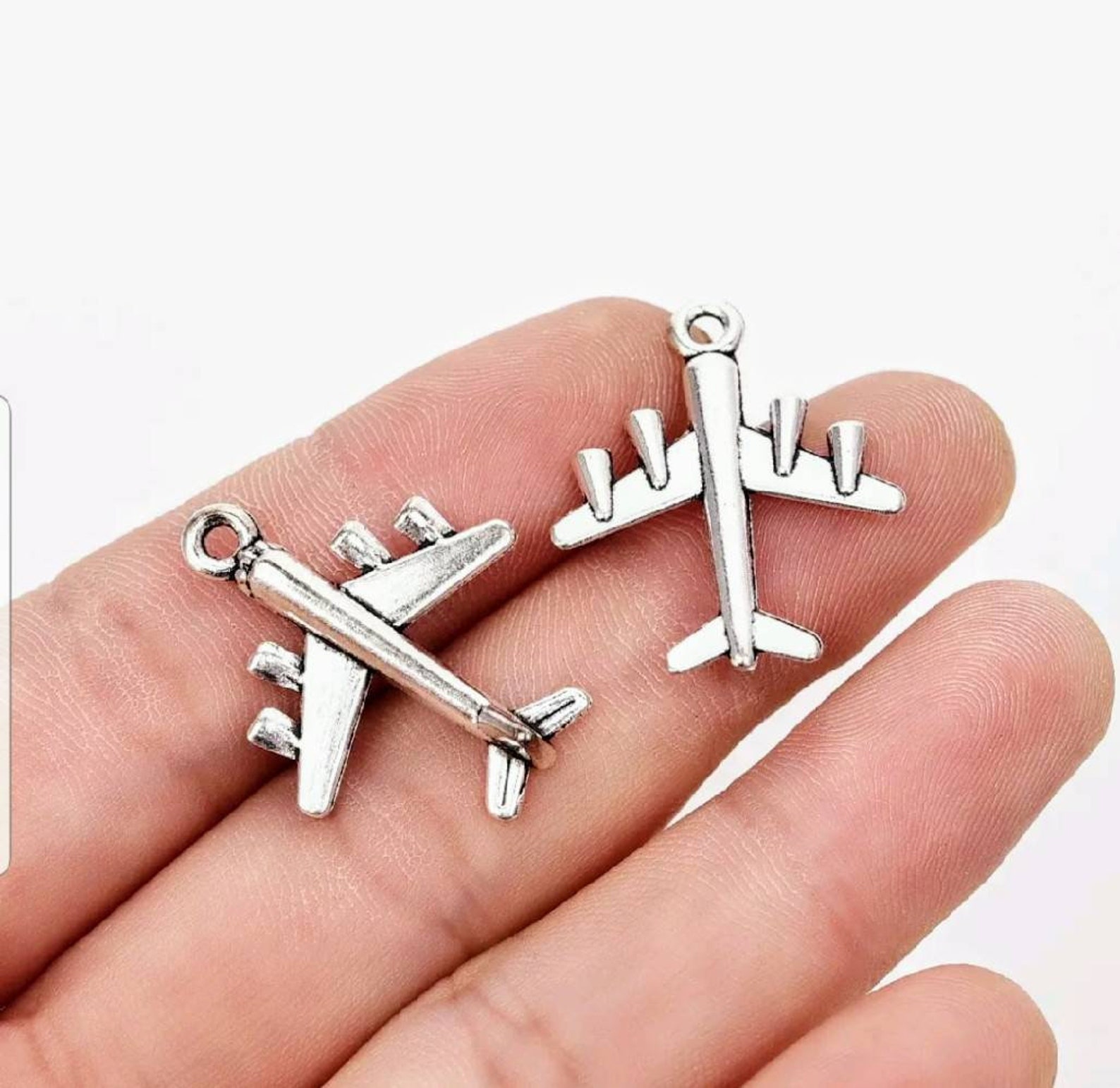 10 Airplane Charms Jet Plane Travel Airline Flight Attendant Charms ...