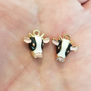 Adorable Little Cow Charms Enamel Cow Charms Farm Animal Charms ...