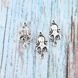 Mini Octopus Connectors Adorable Little Octopus Charms Beach Jewelry ...