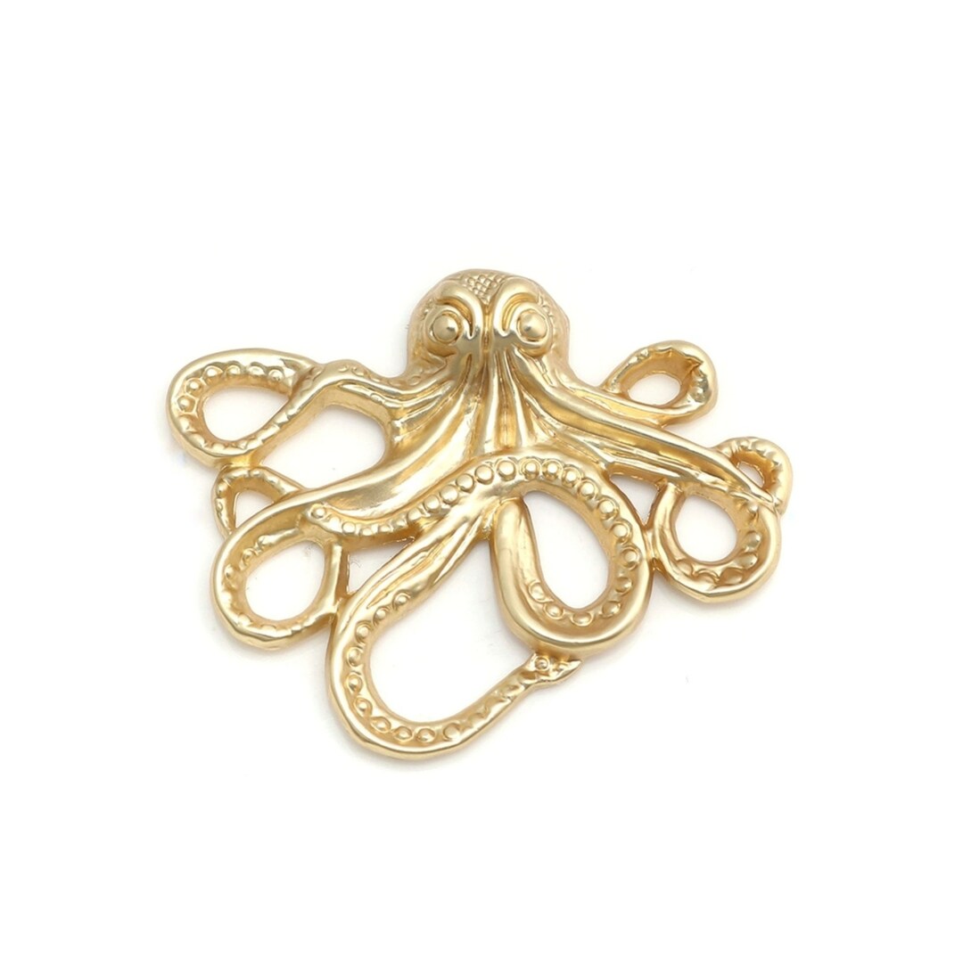 Gold Octopus Connectors Large Octopus Charms Matte Gold Octopus ...