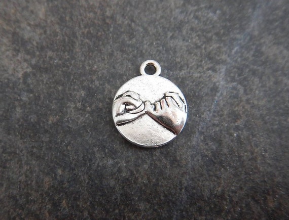 Pinky Promise Charms Double Sided Friendship Charms Best | Etsy