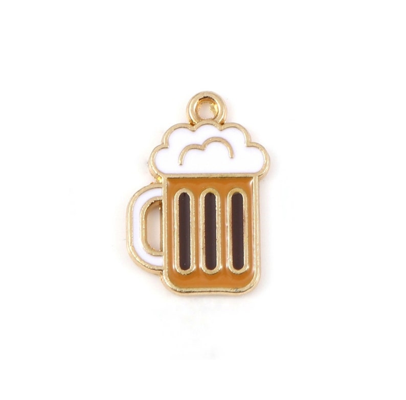 Beer Charms Enamel Beer Charms Beer Mug Charms Octoberfest Charms ...