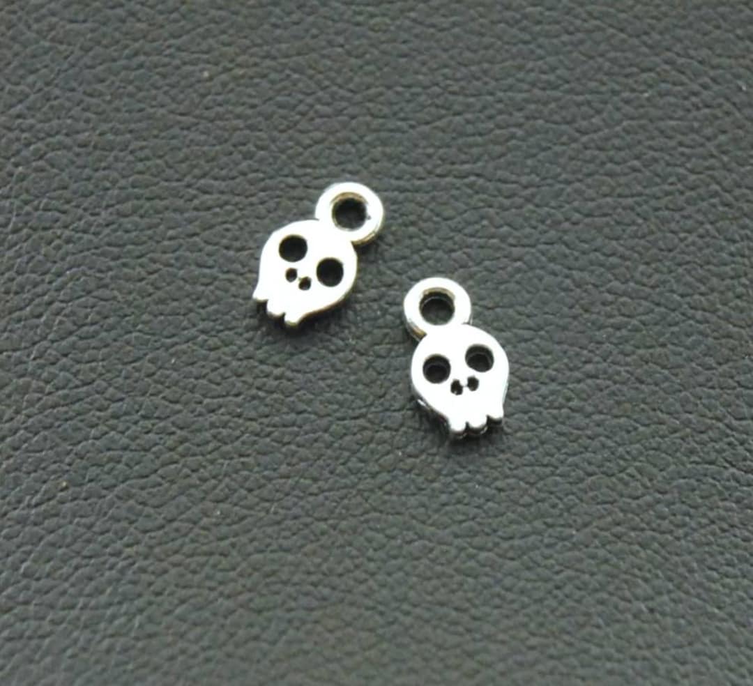20 Tiny Skull Charms Teeny Tiny Spooky Cute Skull Gothic Halloween ...