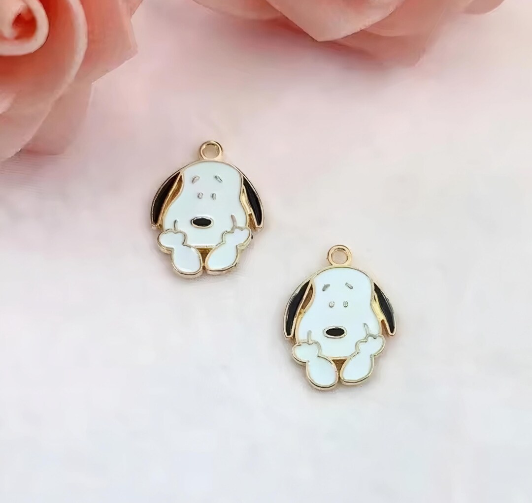 Small Cartoon Dog Charms Enamel Beagle Charms Halpy Puppy Charms Pet ...