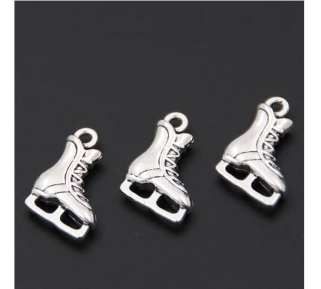 6 Ice Skate Charms Hockey Figure Skater Exceptionally High Quality ...