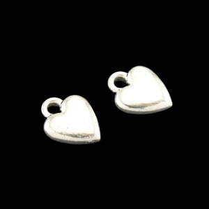 10 Beautiful Heart Charms Small Heart Charms Valentine's Day Charms ...