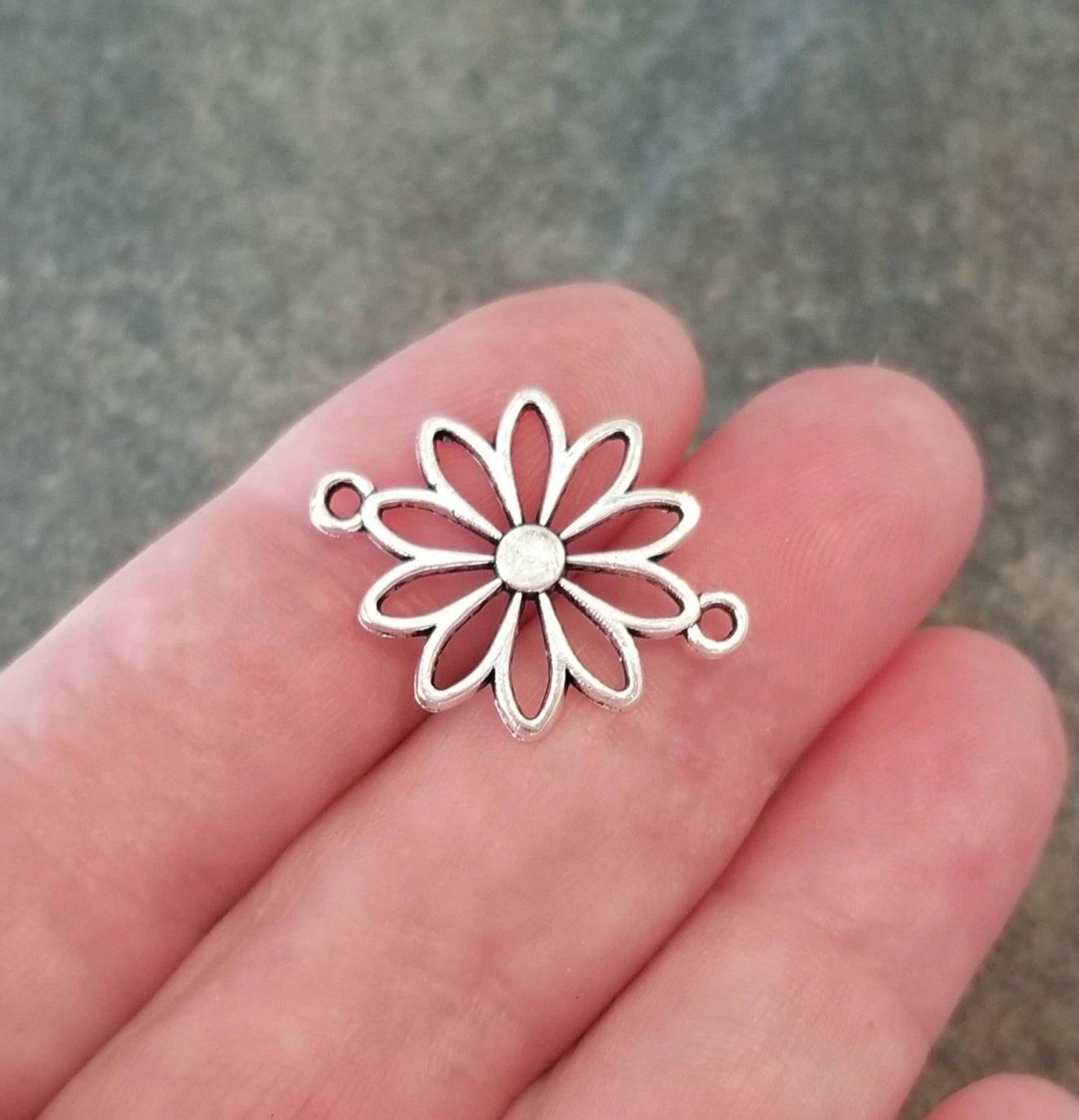 Daisy Connectors Flower Bracelet Connectors Silver Bronze - Etsy UK