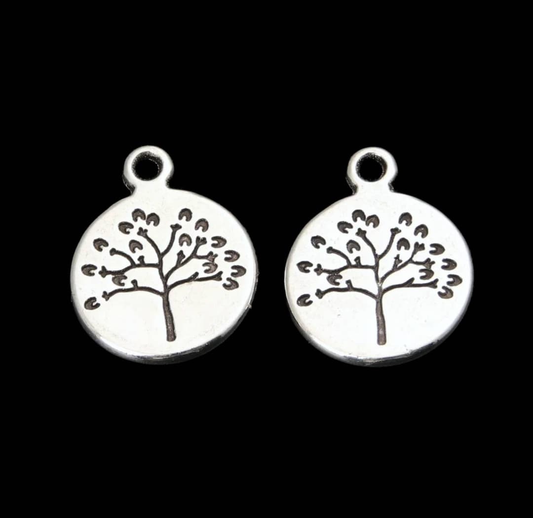 Beautiful Stamped Tree Charms Small Tree Pendants Tree of Life Charms ...