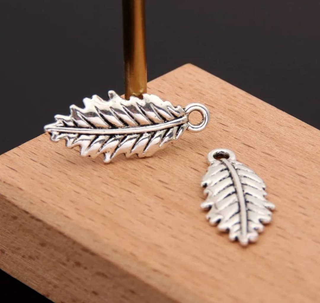 10 Beautiful Leaf Charms Silver Leaf Charms Nature Charms Fall Jewelry ...