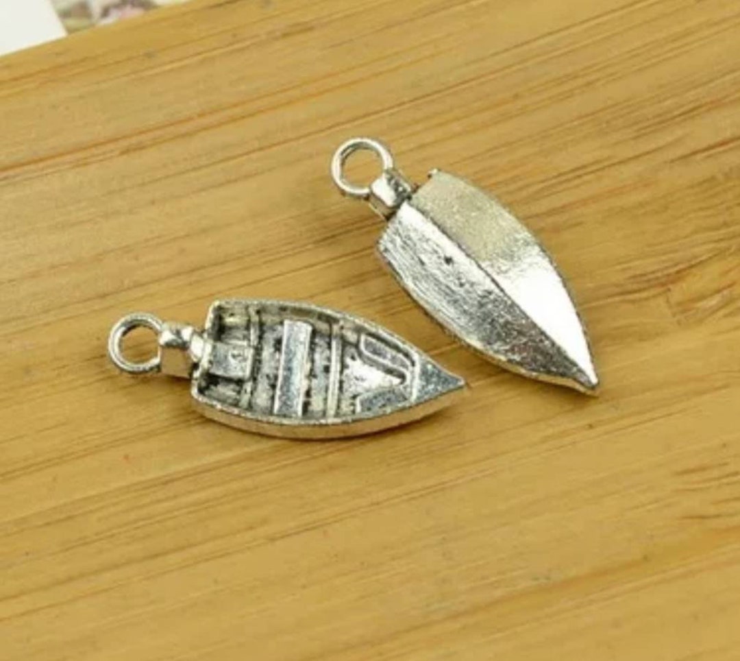 6 Rowboat Charms Canoe Charms 3D Camping Fishing Motor Boat Outdoor ...