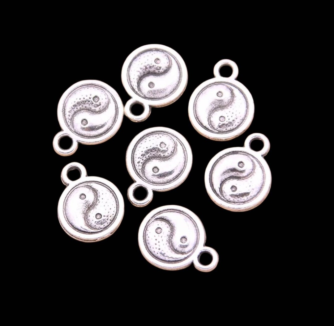 10 Mini Ying Yang Charms Yin Yang Charms Little Double Sided Balance ...