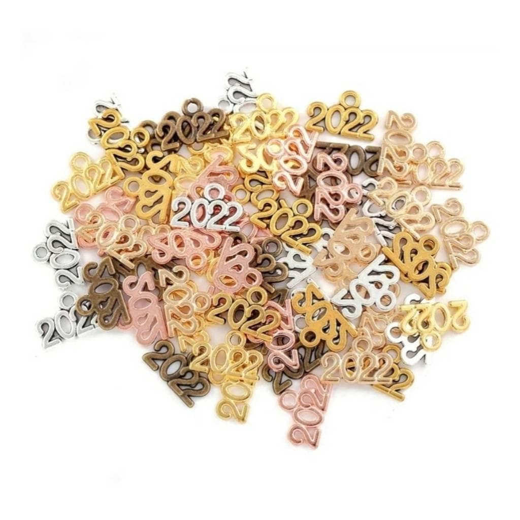2022 Charms New Year Charms Christmas Charms Graduation Charms Small ...