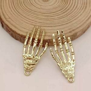 Large Skeleton Hand Charms Skeleton Pendants Halloween Pendants Goth ...