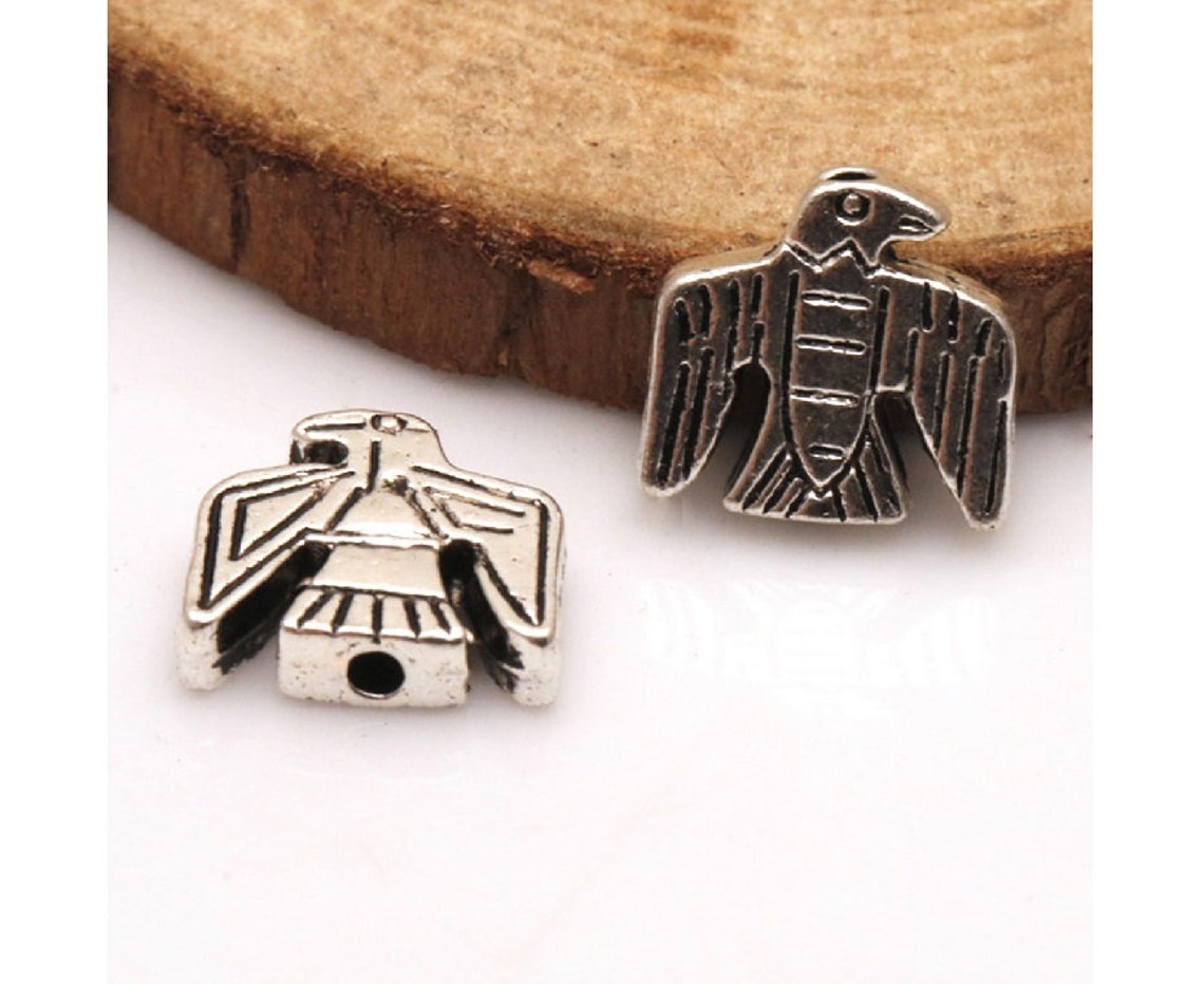 8 Native Design THUNDERBIRD Spacer Beads Totem Bird Beading - Etsy