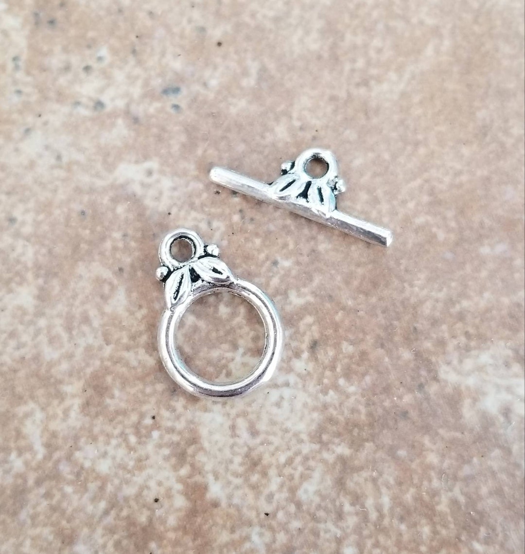 Little Toggle Clasps With Leaf Design Small Bracelet Toggle Clasps ...