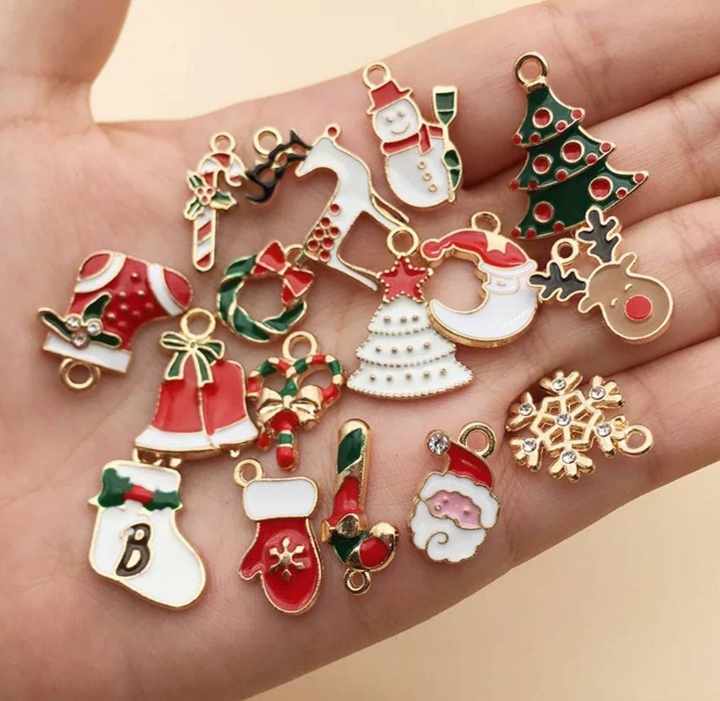 Enamel Christmas Charms Colorful Assortment of Holiday Jewelry - Etsy