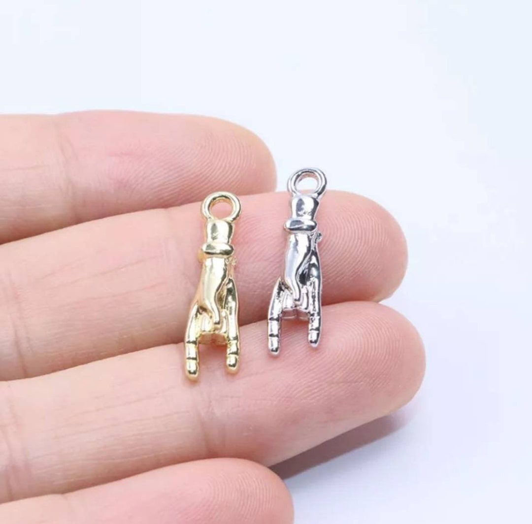 Mini Hand Charms Sign of Horns Protection From Sickness or Bad Luck ...