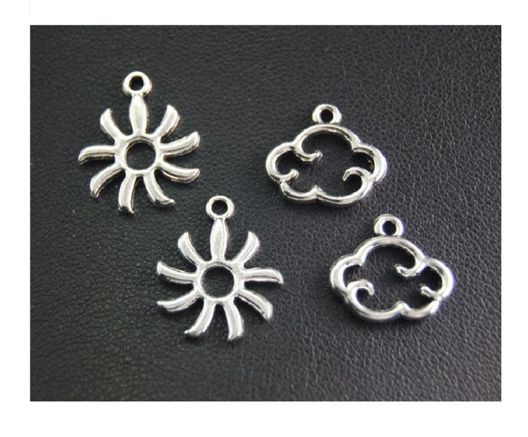 Sun and Cloud Charms Sunshine or Stormy Weather Charm Jewelry Supplies ...