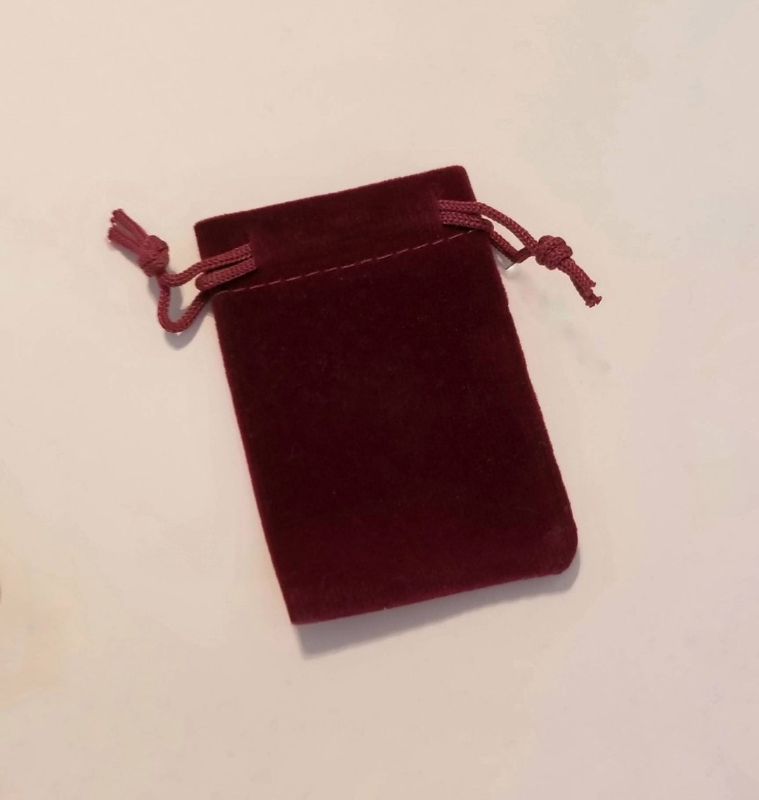 Mini Deep Red Velvet Bags Merchandise Bags Little Jewelry Bags Velvet ...