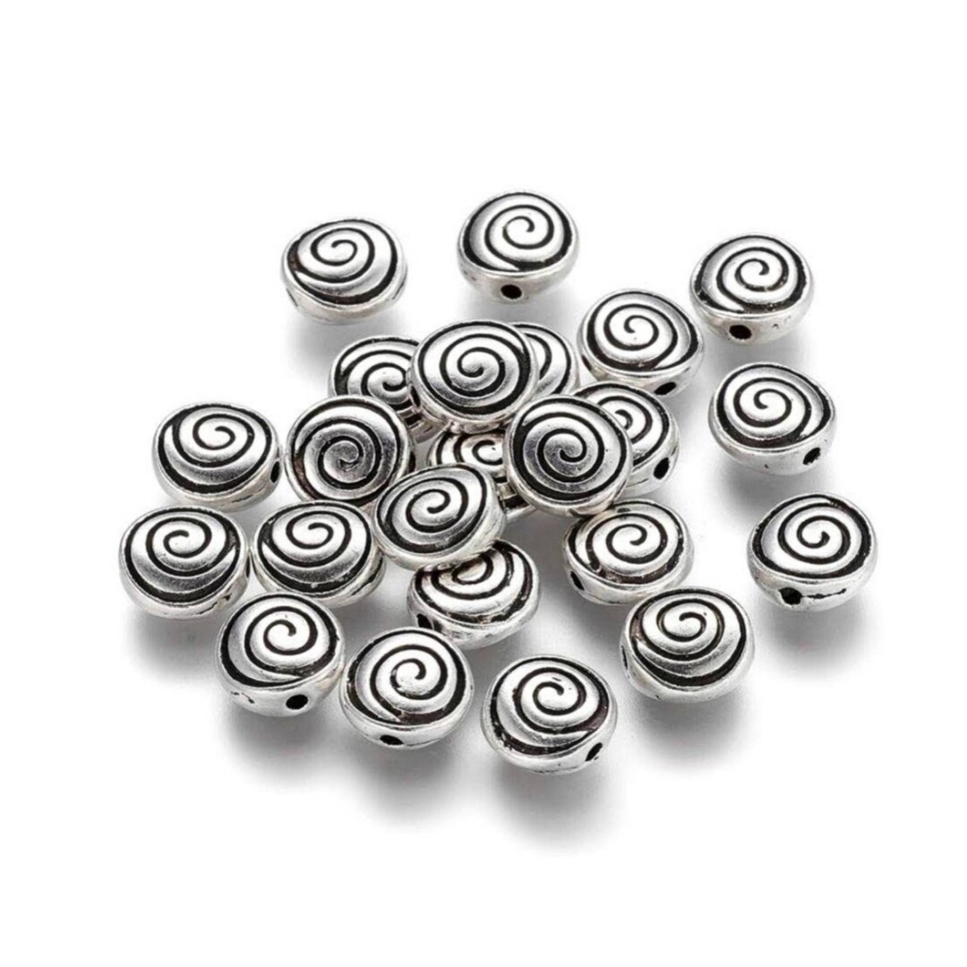 Swirl Spacer Beads Labyrinth Beads Swirl Beads Bracelet Charms Jewelry ...