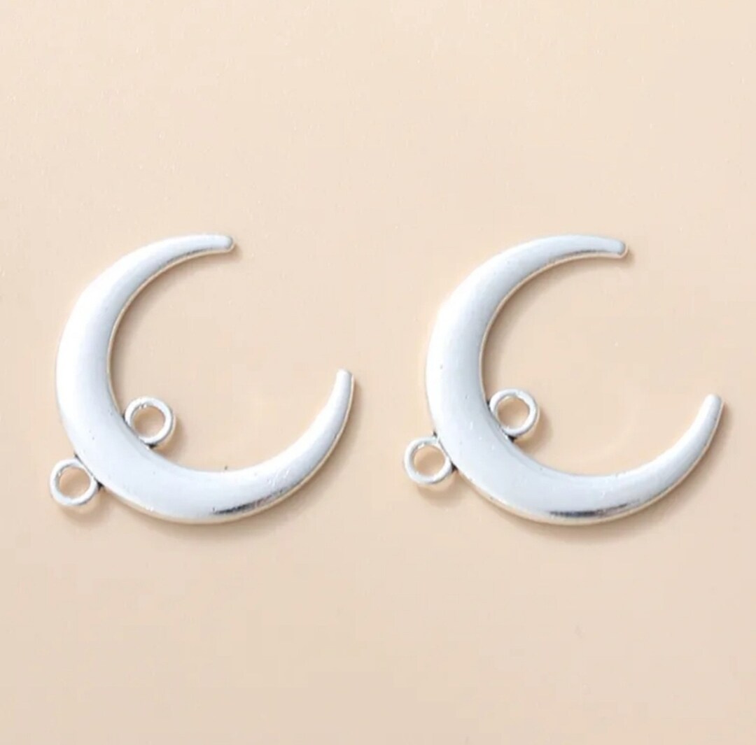Beautiful Crescent Moon Connectors Crescent Horn Connectors Boho ...