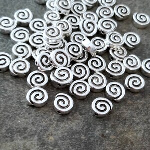 Spiral Spacer Beads Labyrinth Beads Swirl Beads Focal Spiral Beads ...