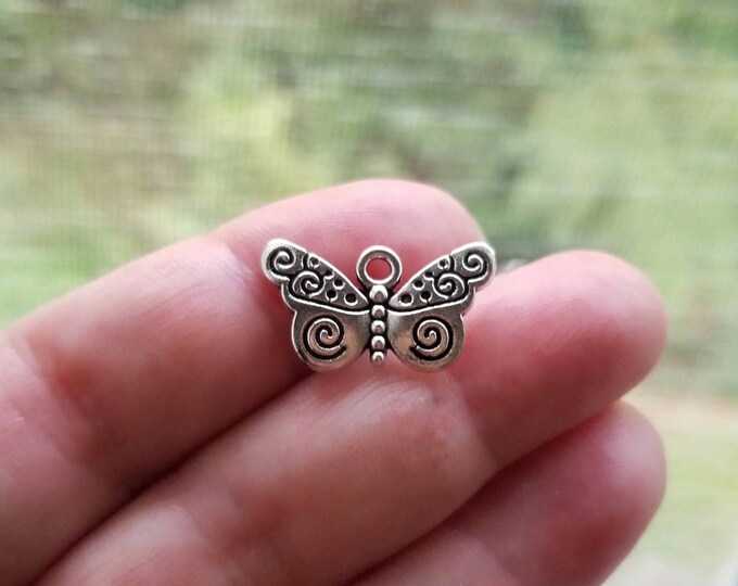 10 Lovely Butterfly Charms Sweet Butterfly Charms Detailed With Swirls ...