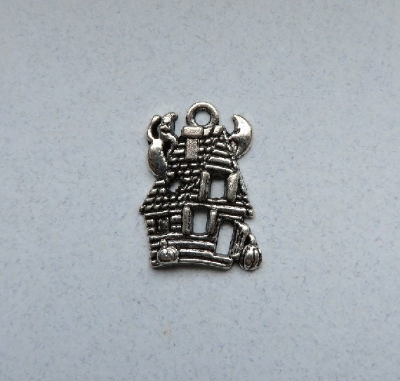 Ghostly Haunted House Charms Silver Spooky Haunted Mansion - Etsy