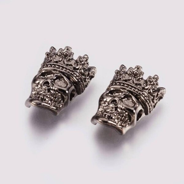 Black Skull With Crown - Etsy