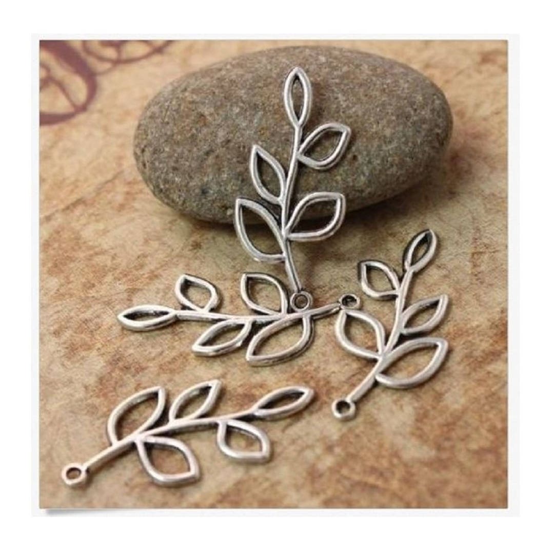 Large Leaf Connectors Branch Connectors Leaf Pendants Nature Jewelry ...